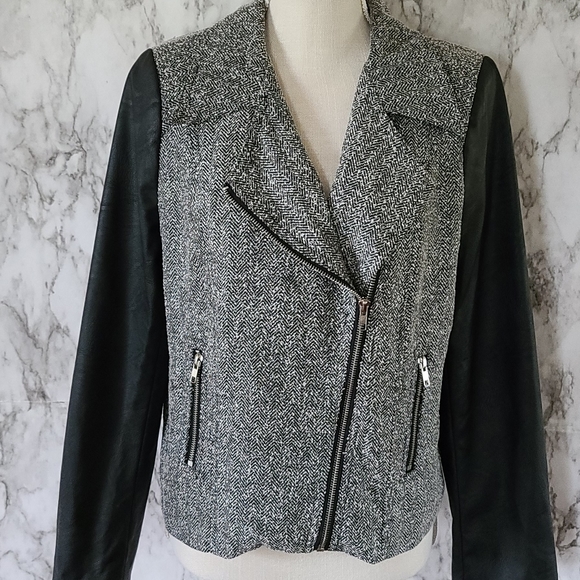 Anthropologie | Jackets & Coats | Anthro Daniel Rainn Tweed Moto Jacket ...